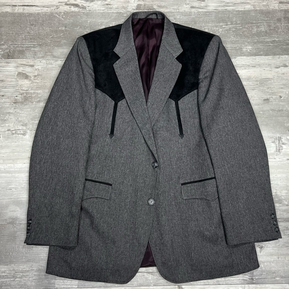 Circle S | Suits & Blazers | Circle S Grey Black Western Sport Coat 44l ...